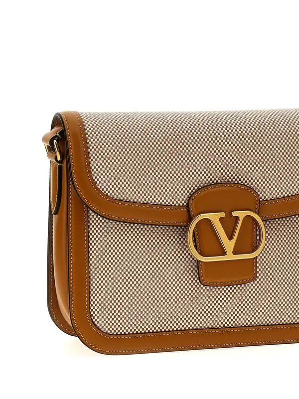 Valentino Garavani 9to5 Canvas And Leather Shoulder Bag - Multicolor