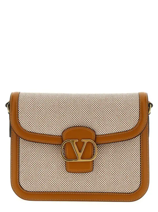 Valentino Garavani 9to5 Canvas And Leather Shoulder Bag - Multicolor