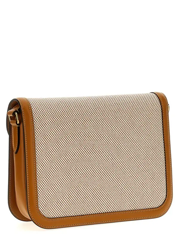 Valentino Garavani 9to5 Canvas And Leather Shoulder Bag - Multicolor