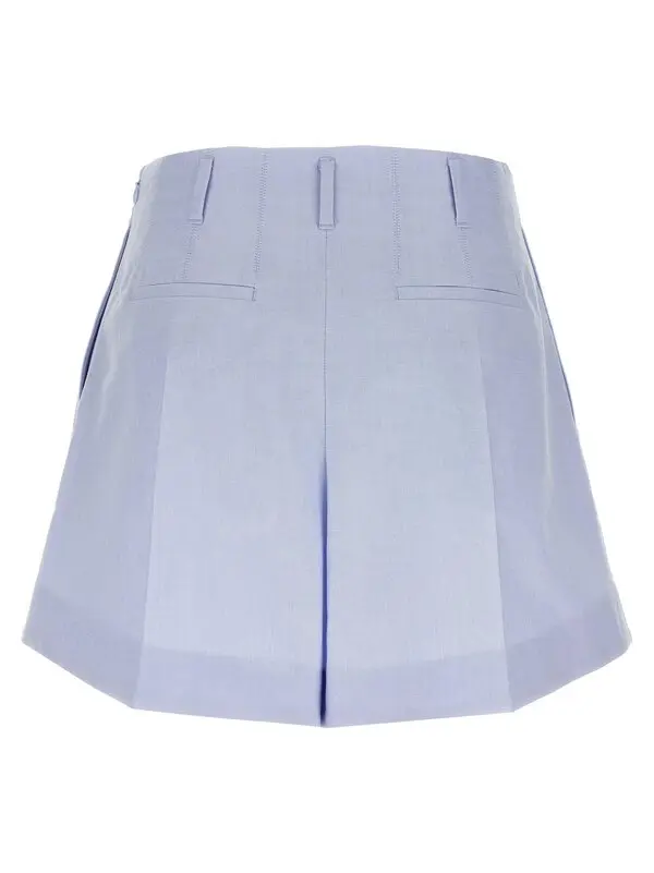 Givenchy High Waist Embroidered Cotton Shorts - Blue