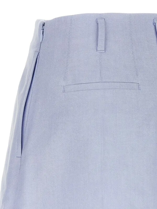 Givenchy High Waist Embroidered Cotton Shorts - Blue