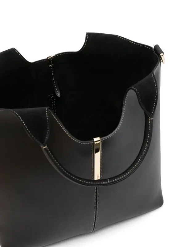 TOD'S Leather Small Tote Bag - Black