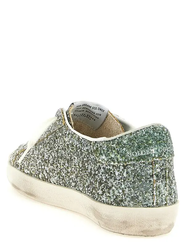 GOLDEN GOOSE Super Star Glitter Sneakers - Silver