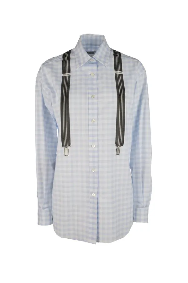 Moschino Checked Shirt With Suspenders - Multicolor