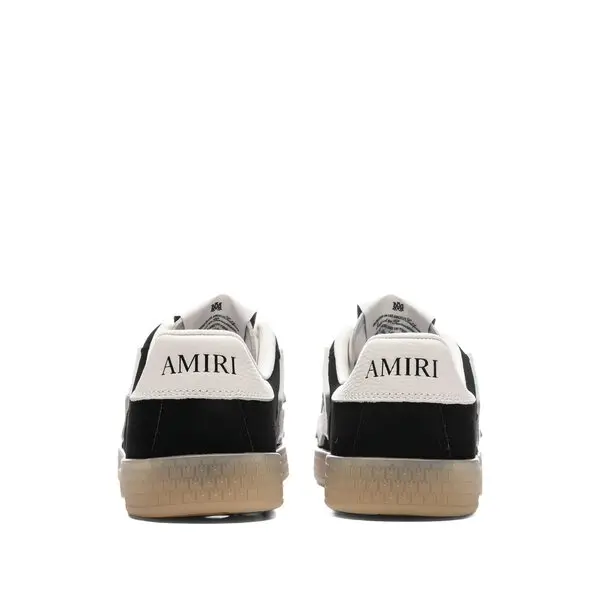 Amiri Suede Bone Motif Low Top Sneakers - Black