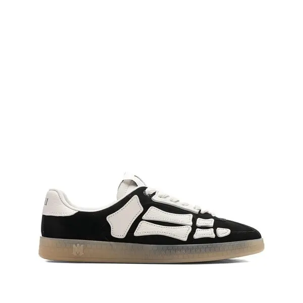 Amiri Suede Bone Motif Low Top Sneakers