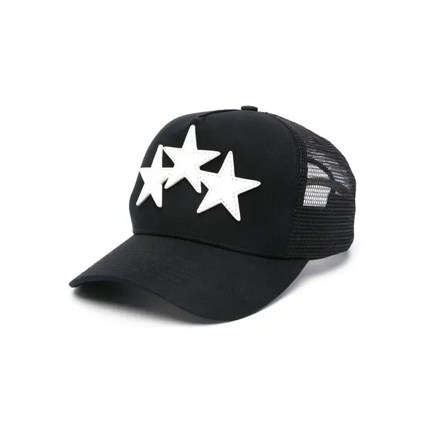 Amiri Star Detailing Trucker Hat - Black