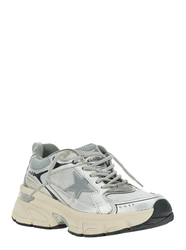 GOLDEN GOOSE Lightstar Low Top Sneakers With Star Patch - Multicolor