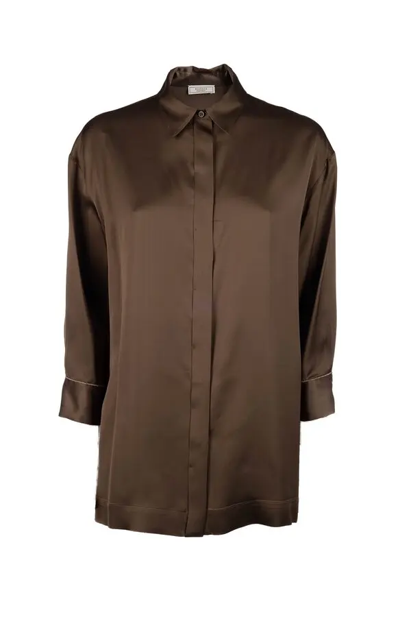 Peserico Silk Button-up Shirt - Multicolor