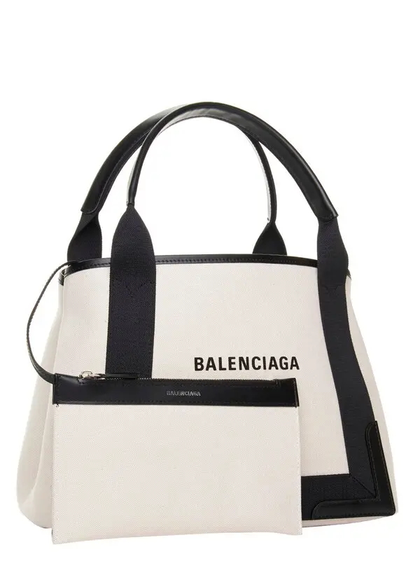 Balenciaga Small Navy Cabas Shopping Bag - Multicolor