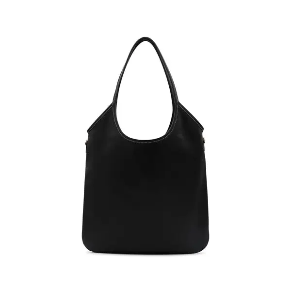 Miu Miu Calf Leather Tote Bag With Logo Patch