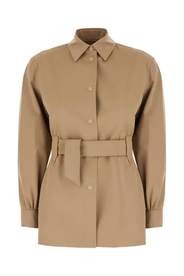 Max Mara Long Sleeve Belted Shirt - Multicolor