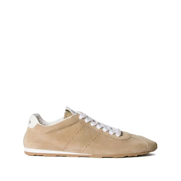Miu Miu Suede Panel Trainers - Cream