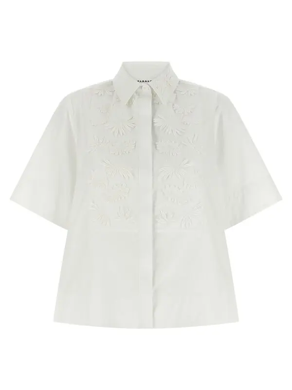 P.a.r.o.s.h Cotton Poplin Embroidered Shirt