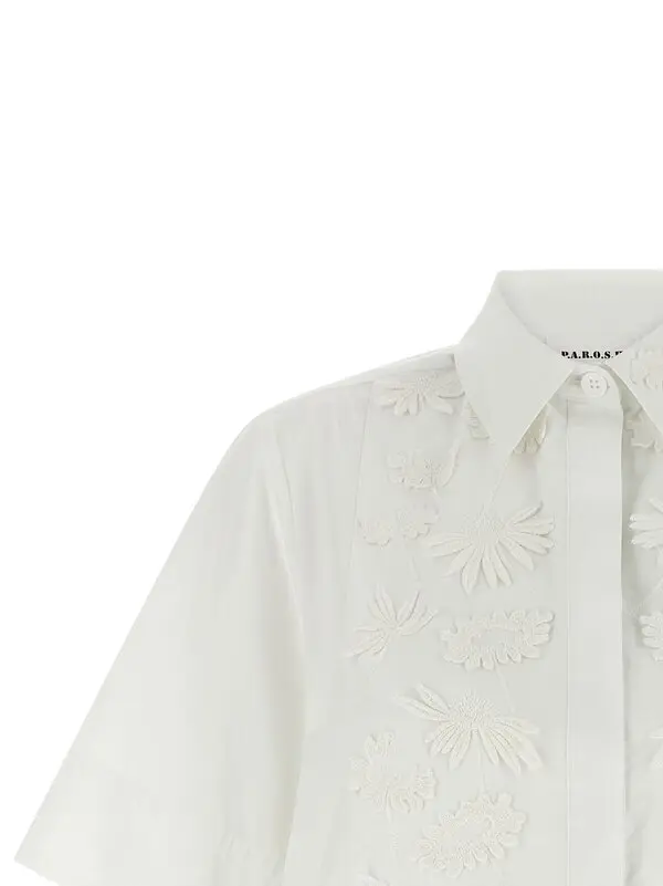 P.a.r.o.s.h Cotton Poplin Embroidered Shirt