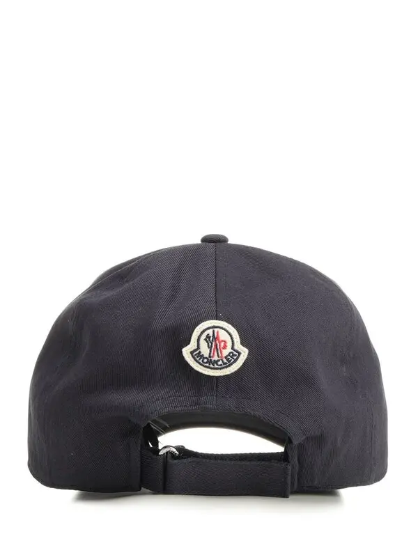 Moncler Baseball Cap With Embroidered Logo - Blue