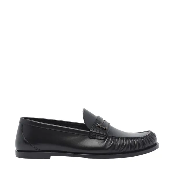 Saint Laurent Leather Loafers - Black