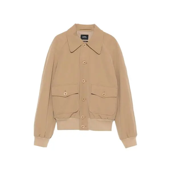A.p.c. Beige Cotton Blend Bomber Jacket