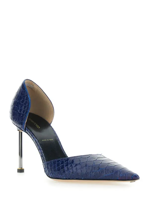 TOM FORD D'orsay Stiletto Pumps With Crocodile-embossed Effect - Multicolor