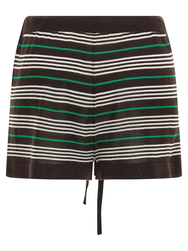 P.a.r.o.s.h Striped Wool, Silk, And Cashmere Blend Shorts