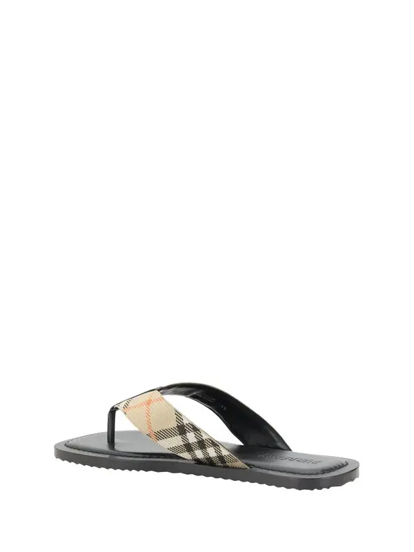 Burberry Pavilion Check Thong Sandals - Multicolor