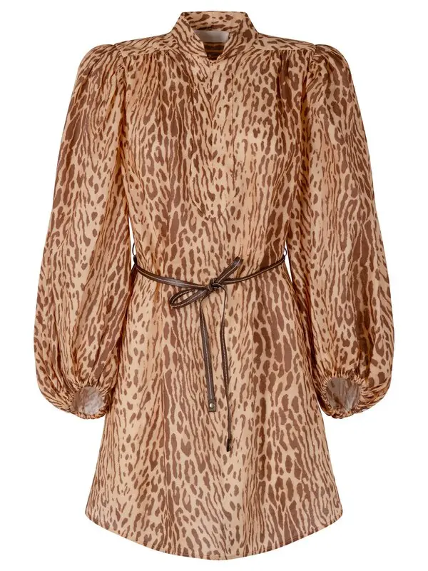 Zimmermann Cascadian Tunic Dress - Brown