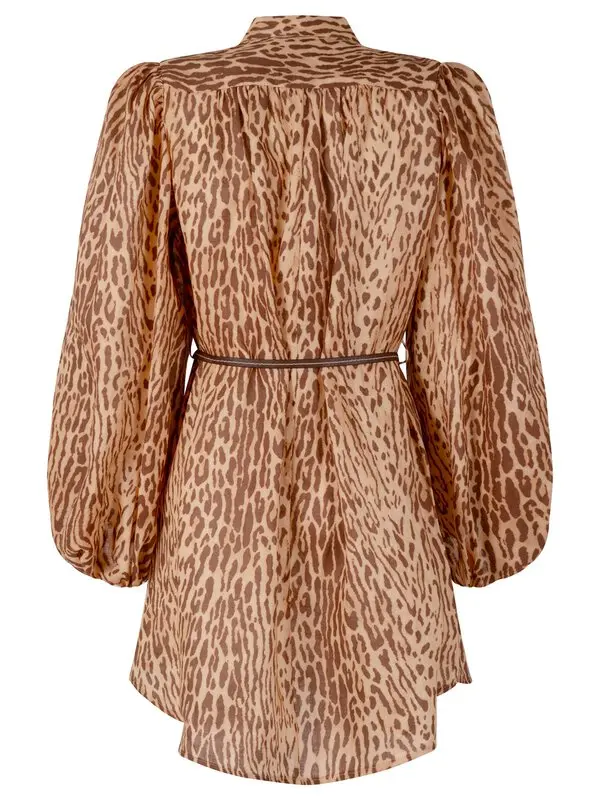 Zimmermann Cascadian Tunic Dress - Brown