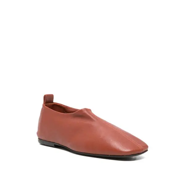 Dries Van Noten Square Toe Leather Loafers