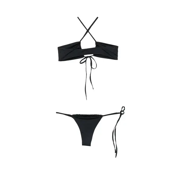Attico Halterneck Crossover Straps Bikini