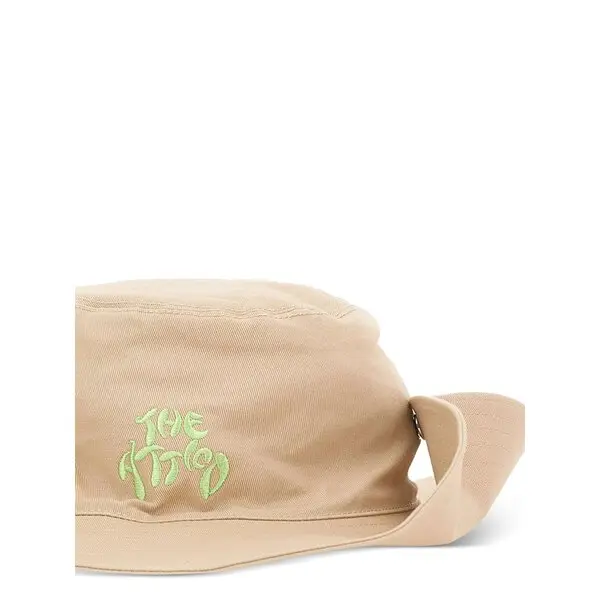 Attico Beige Embroidered Logo Wide Brim Hat