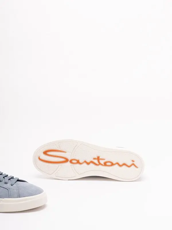 Santoni Lace-up Calf Leather Sneakers - Multicolor