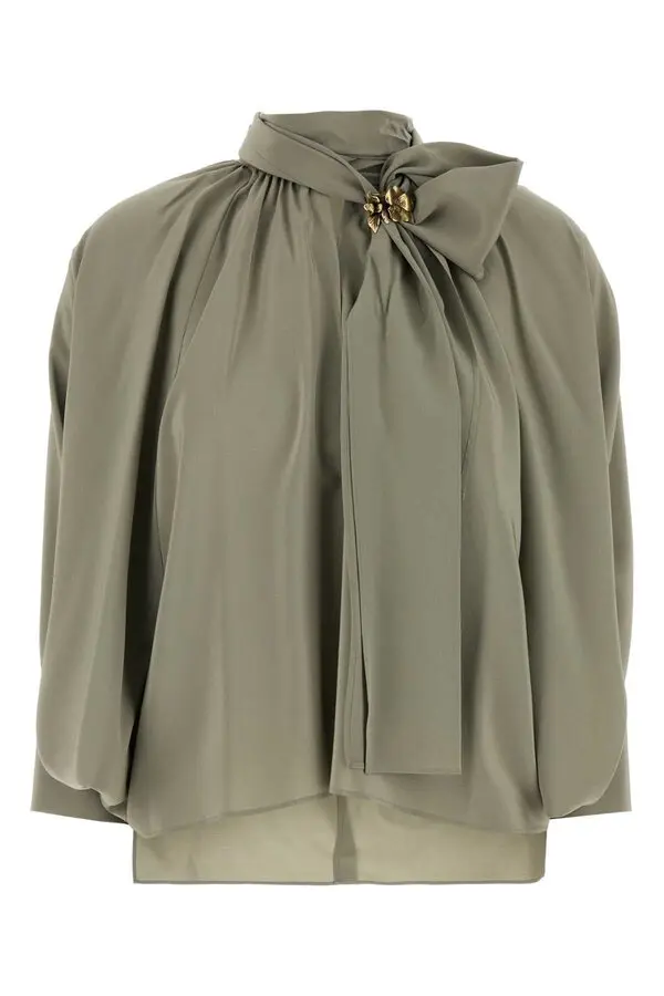 Max Mara Sage Silk Blouse - Green