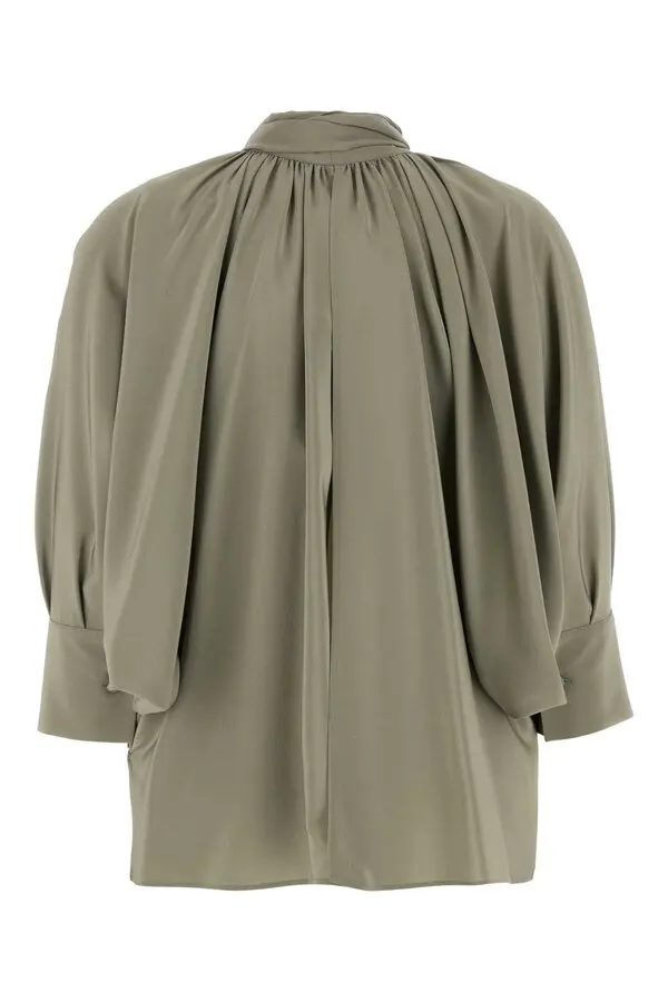 Max Mara Sage Silk Blouse - Green
