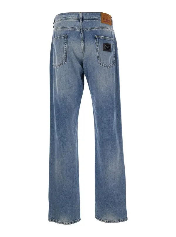 Dolce & Gabbana Five-pocket Denim Jeans With Logo Patch