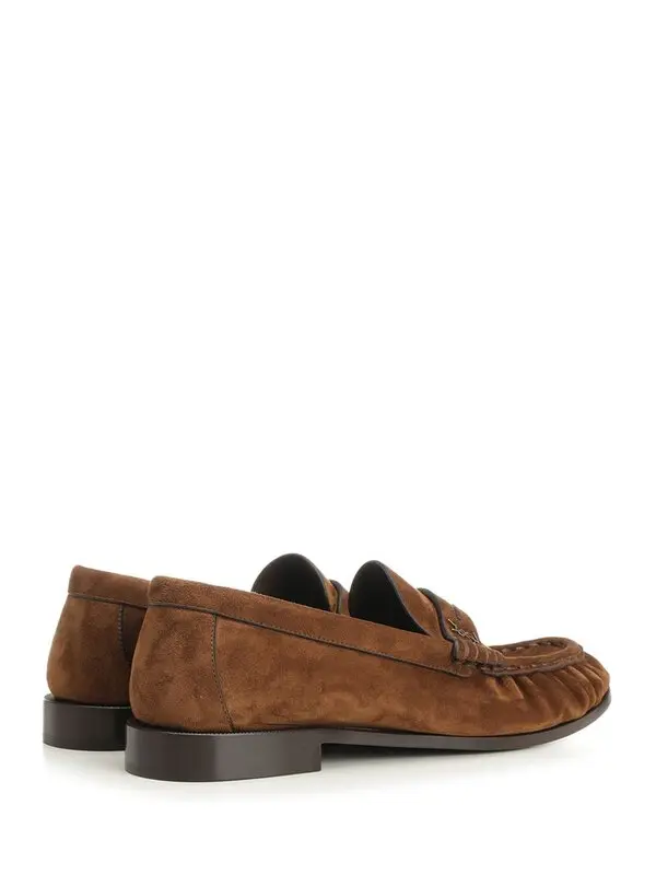 Saint Laurent Le Loafer Suede Moccasin - Brown
