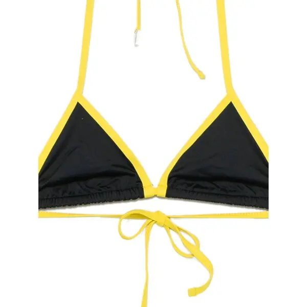 Attico Logo Print Triangle Bikini - Black