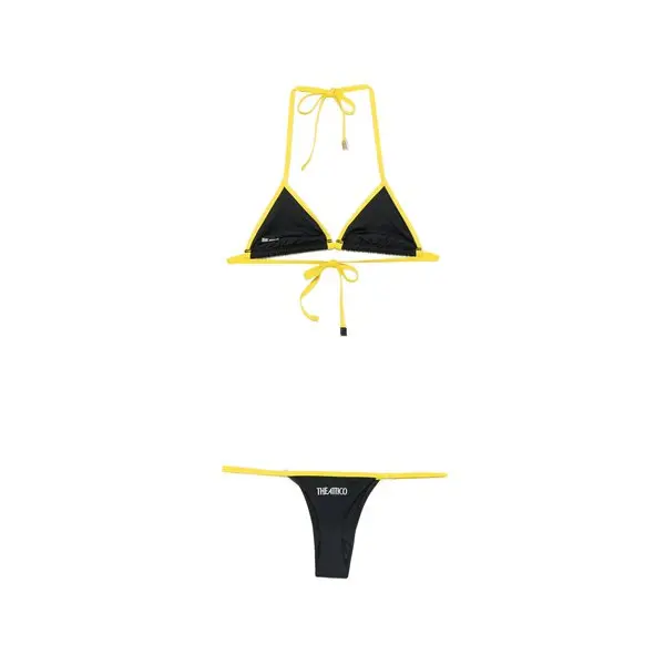 Attico Logo Print Triangle Bikini - Black