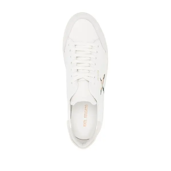 Axel Arigato Beige Calf Leather Embroidered Bee Bird Sneakers - White