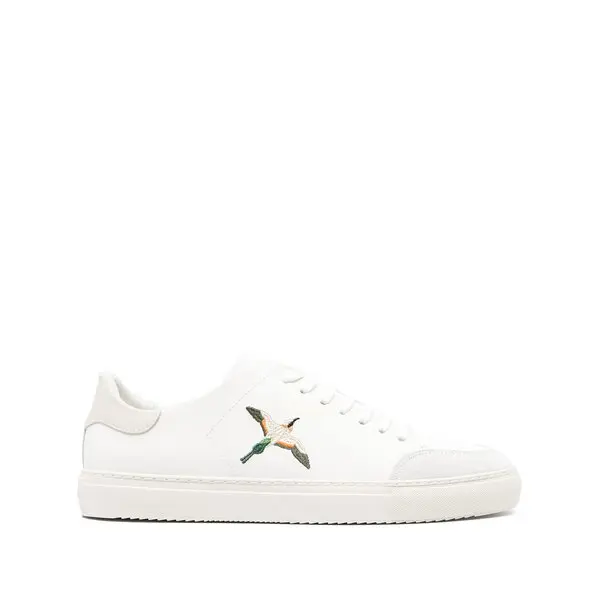Axel Arigato Beige Calf Leather Embroidered Bee Bird Sneakers