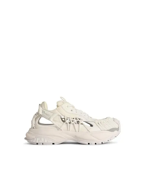Versace Mercury Leather Blend Sneakers - White