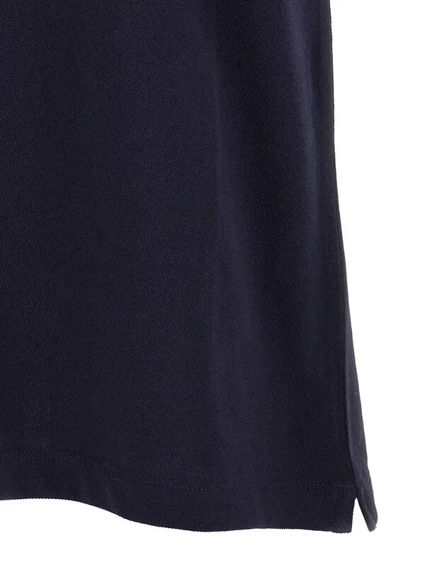 Brunello Cucinelli Logo Piqué Polo Shirt - Blue