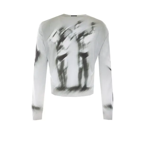 Versace Graphic Print Silk Cardigan