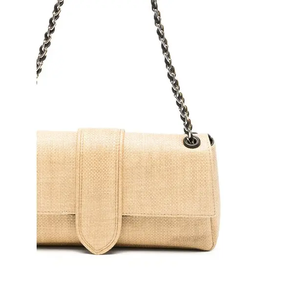Jacquemus Neutrals Raffia Shoulder Bag - Cream