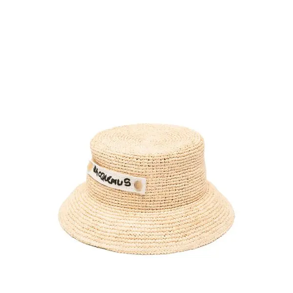 Jacquemus Raffia Wide Brim Hat - Cream