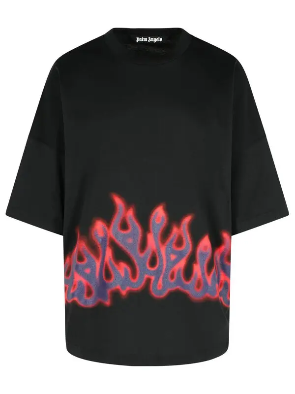 Palm Angels Flames' Cotton T-shirt