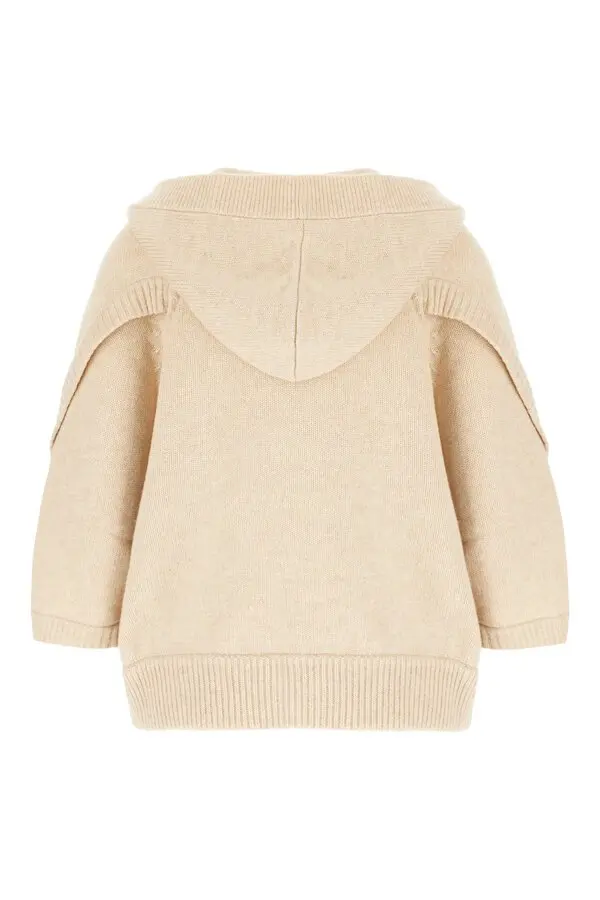 Max Mara Hooded Knitwear With Button Detail - Multicolor