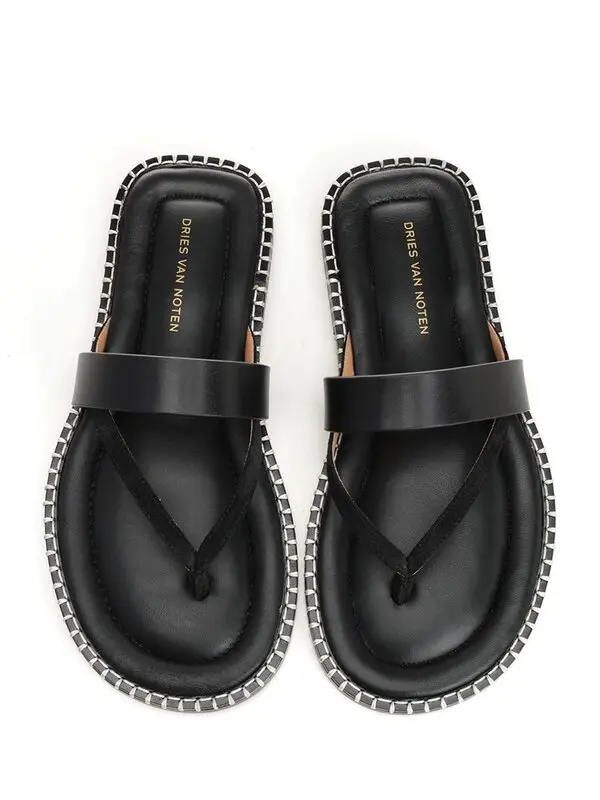 Dries Van Noten Leather Flip-flops