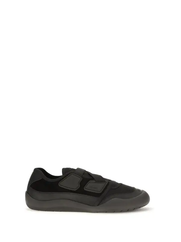 Prada Montecarlo Re-edition 2005 Suede And Re-nylon Sneakers - Black