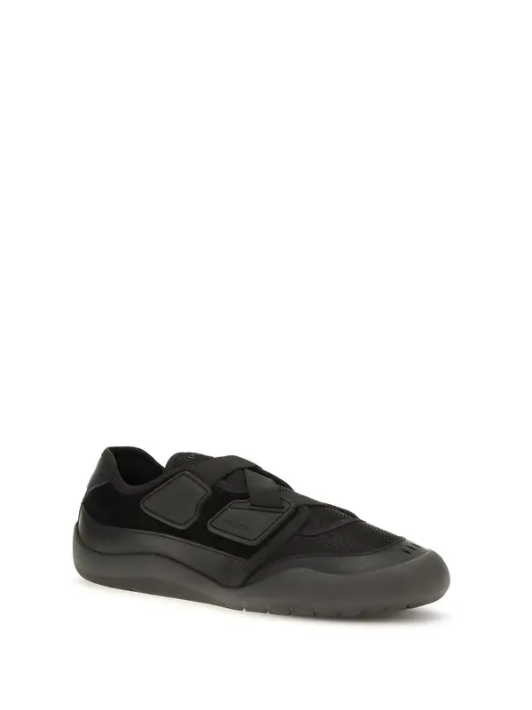 Prada Montecarlo Re-edition 2005 Suede And Re-nylon Sneakers - Black
