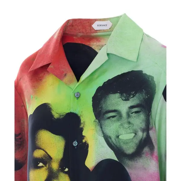 Versace The Party Print Silk Twill Slim Shirt